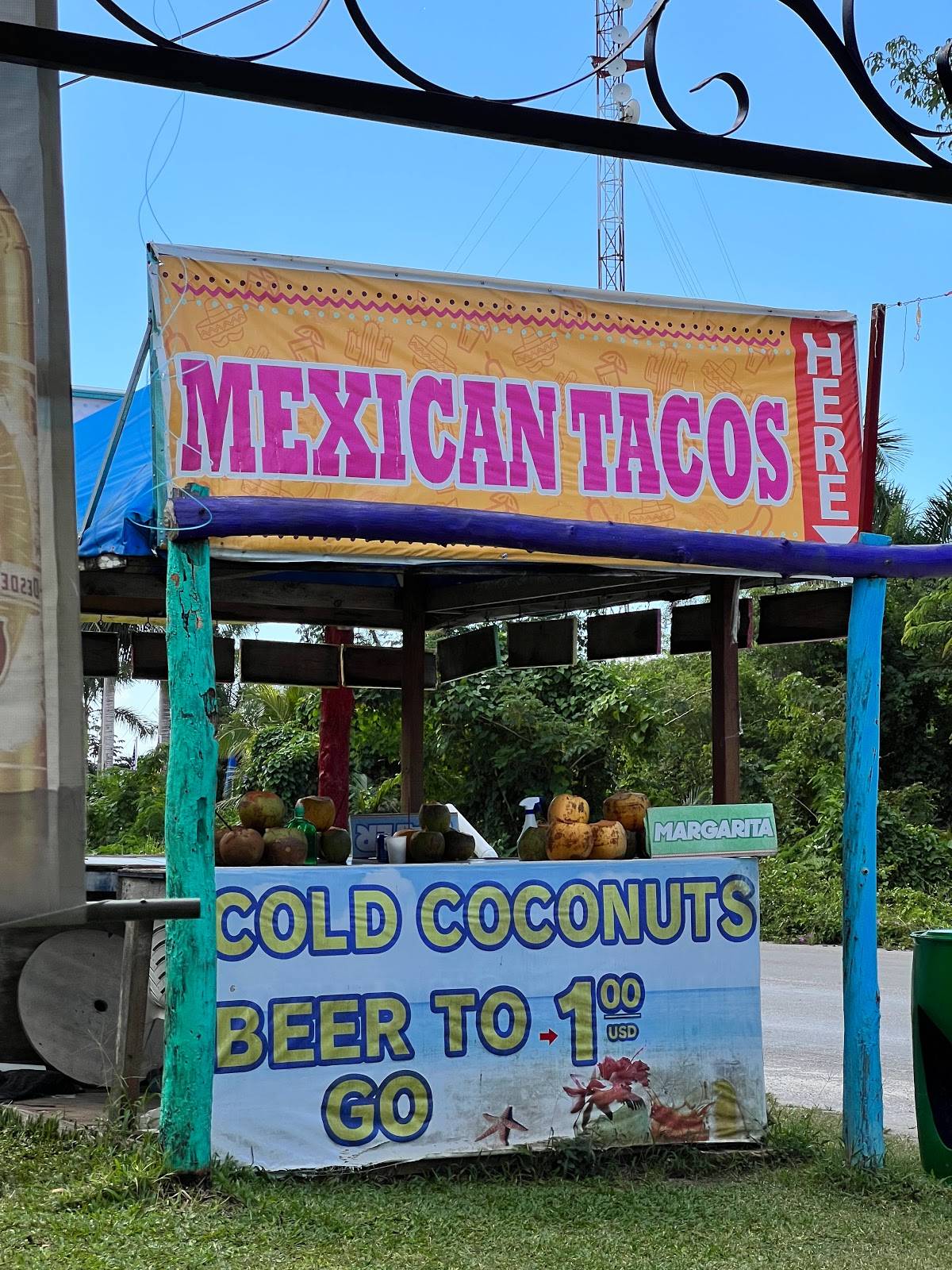 Menu at El Chipo restaurant, Mexico