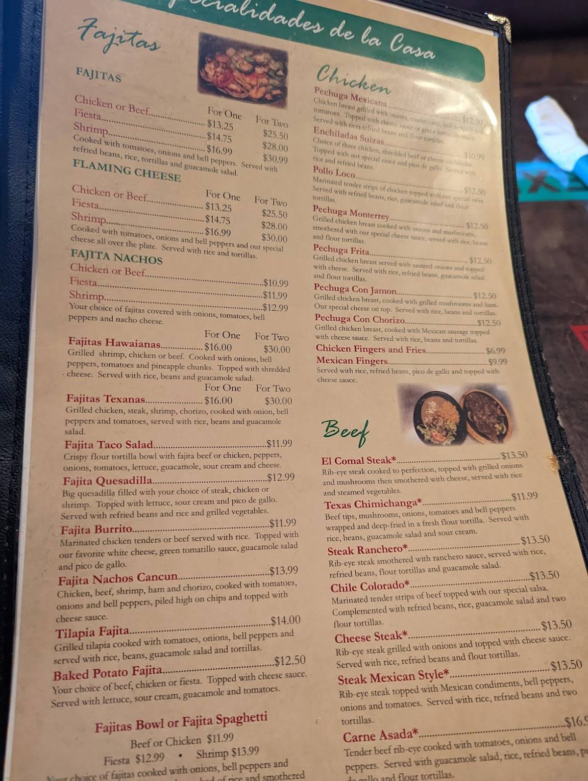 Menu at El Comal Mexican Restaurant, McCalla, AL-216 A