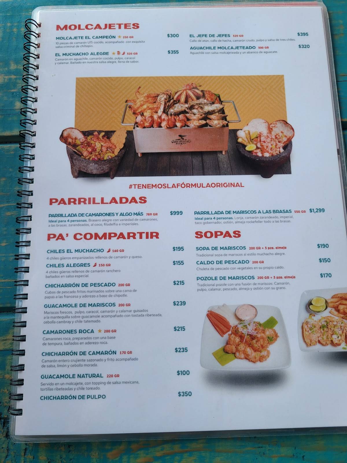 Carta del restaurante El Muchacho Alegre Tijuana, Tijuana, Antonio Caso ...