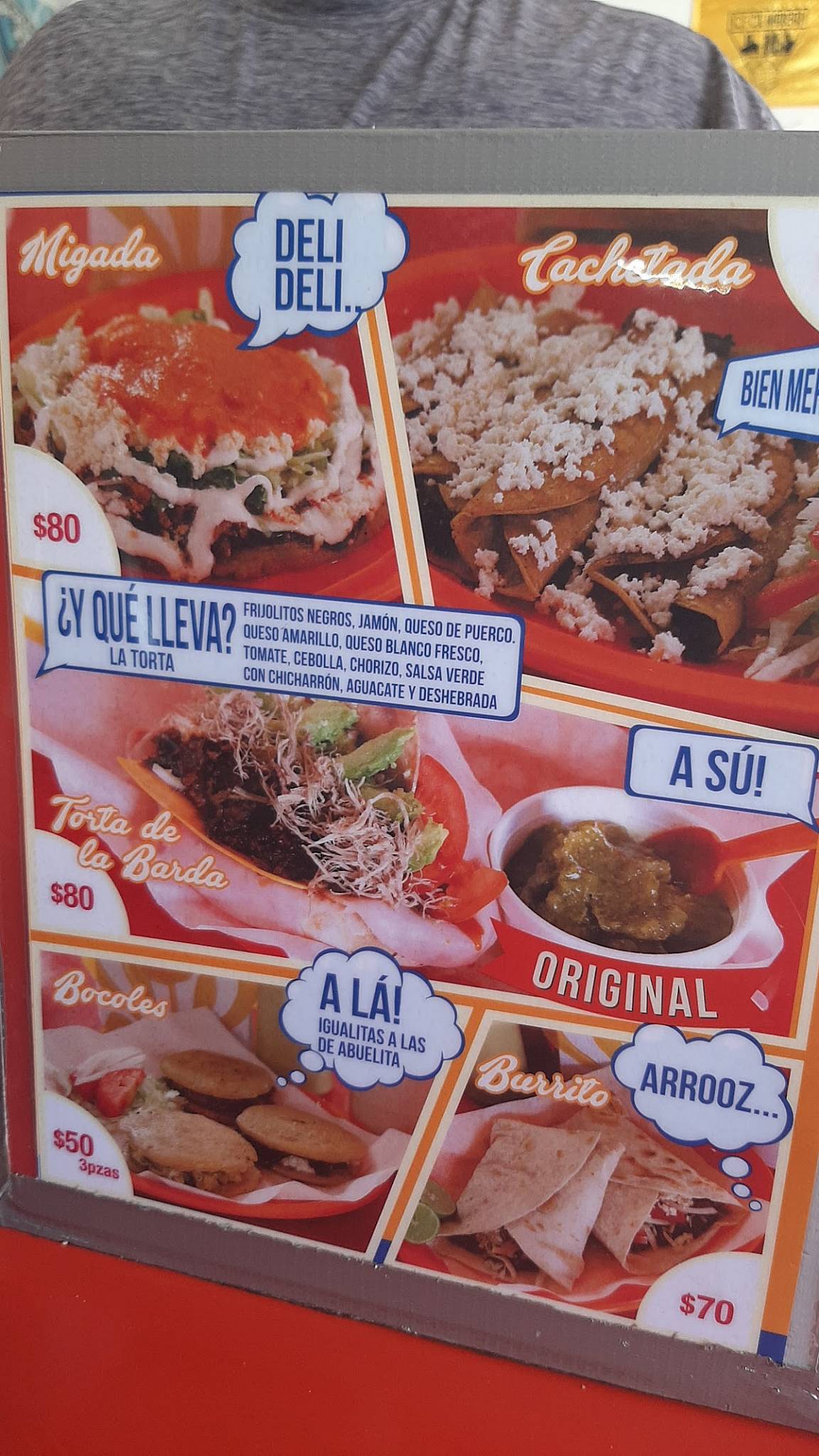 Carta del restaurante El Paisa del Tampico, Monterrey