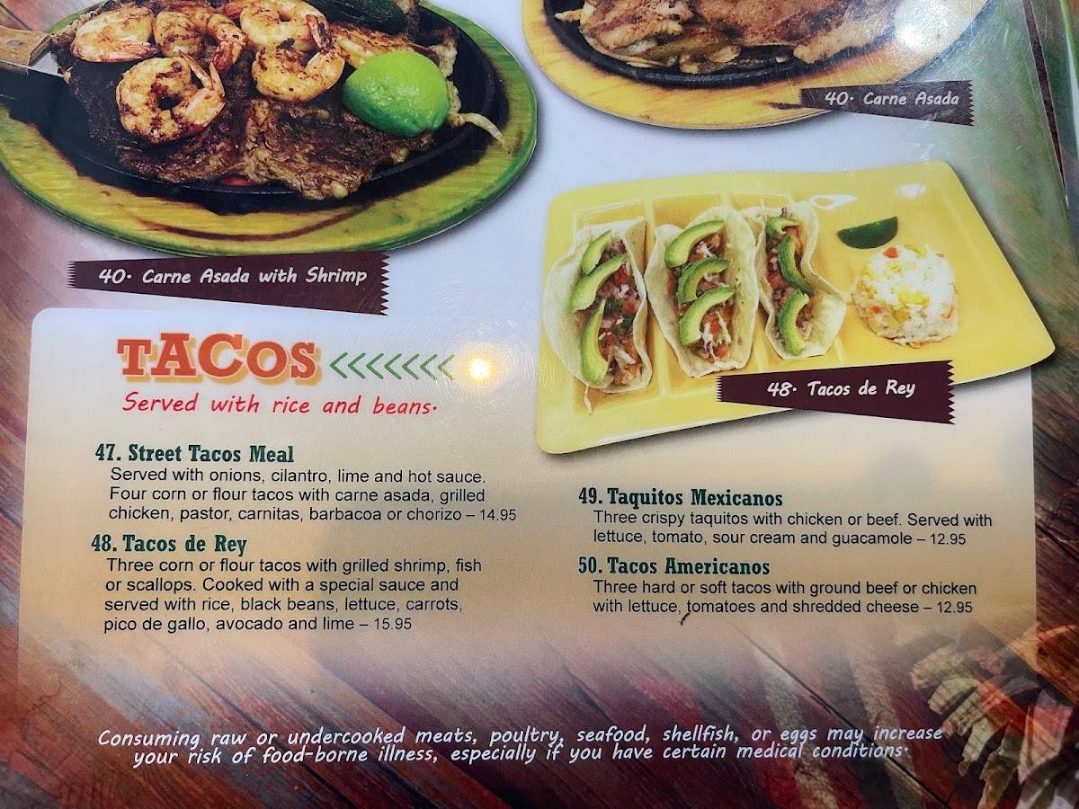 Menu at El Patron Mexican Grill restaurant, Prattville