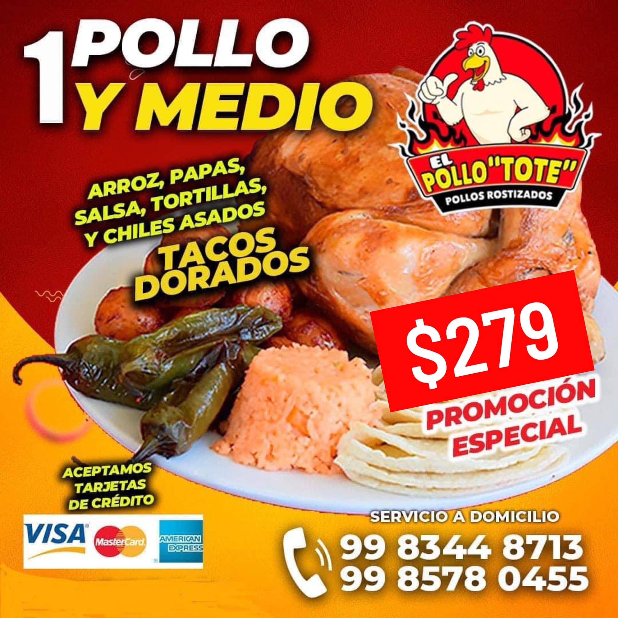Carta del restaurante El Pollo Tote Av C.T.M, Cancún
