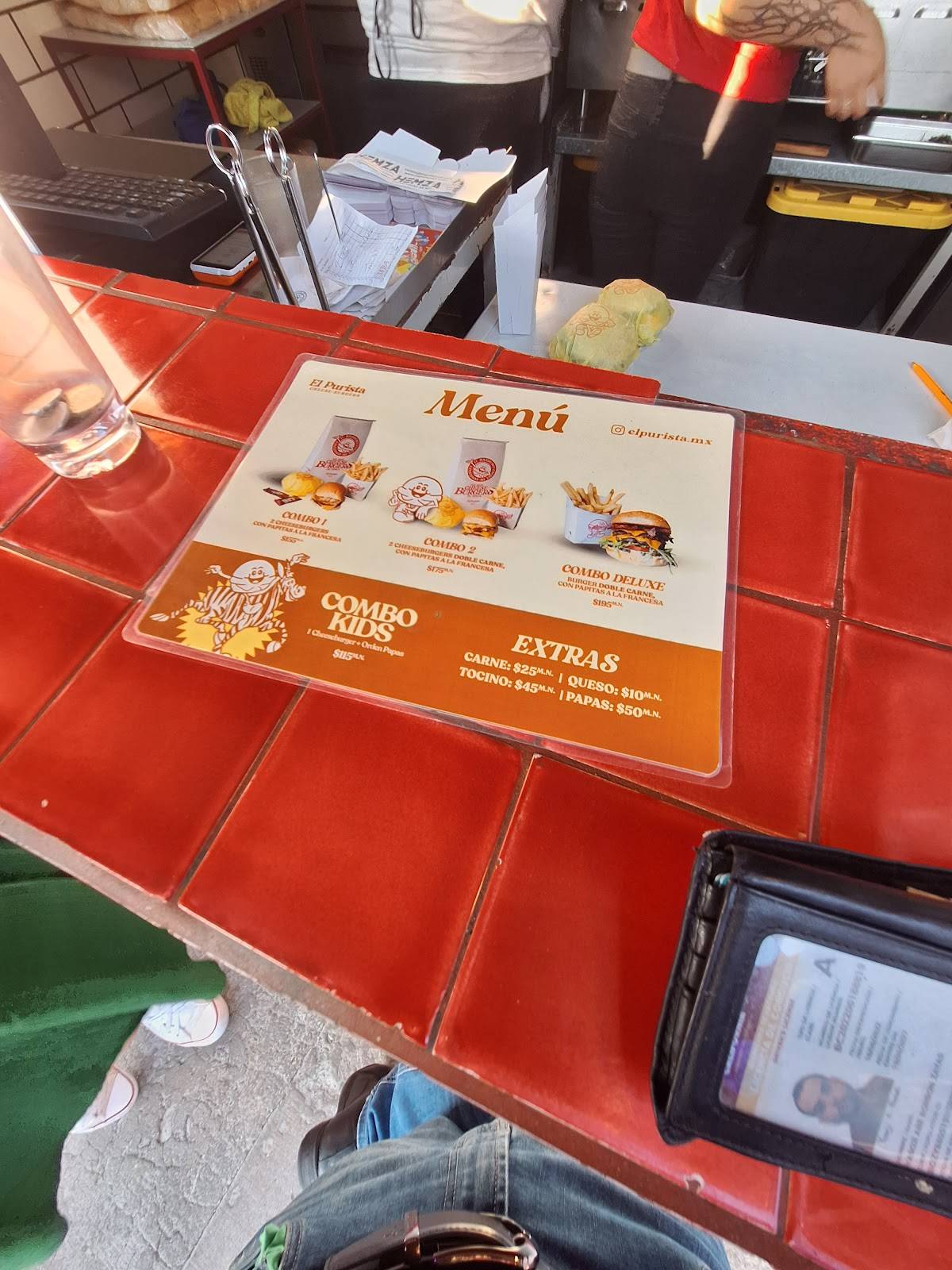 Menu at El Purista MX Cheeseburgers restaurant, Tijuana
