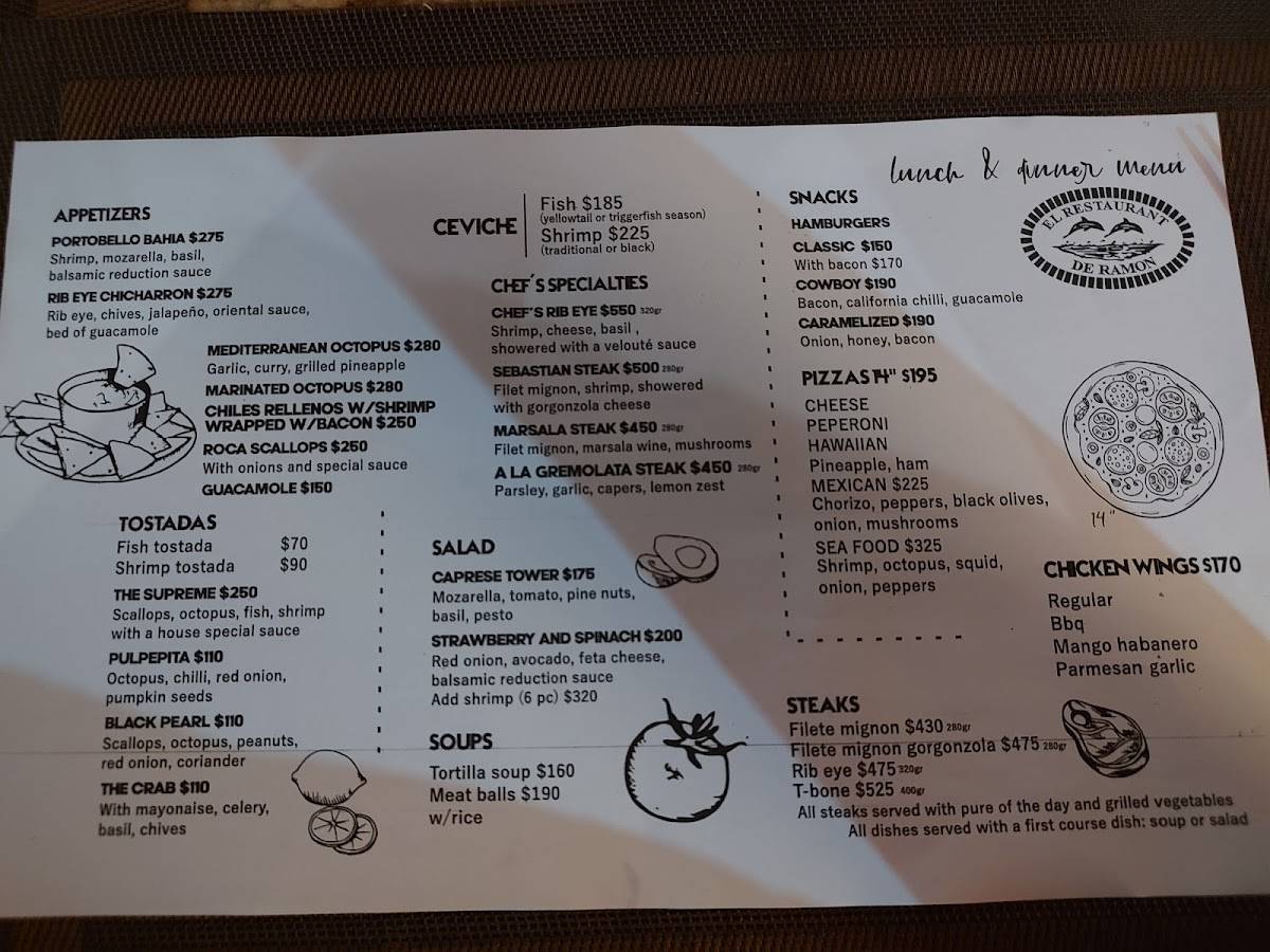 Menu at El Restaurant De Ramon, Puerto Peñasco