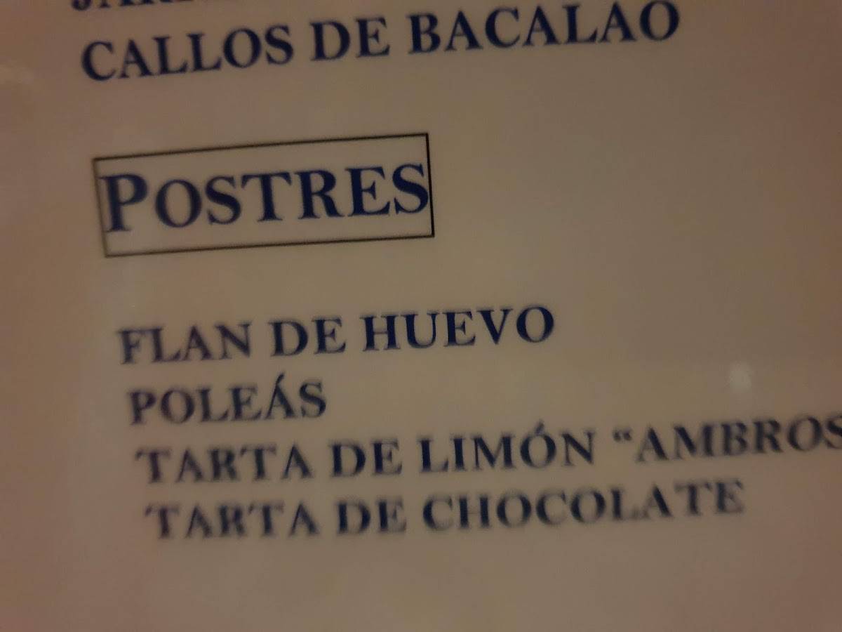 Menu at Cañabota pub & bar, Seville, C. Orfila