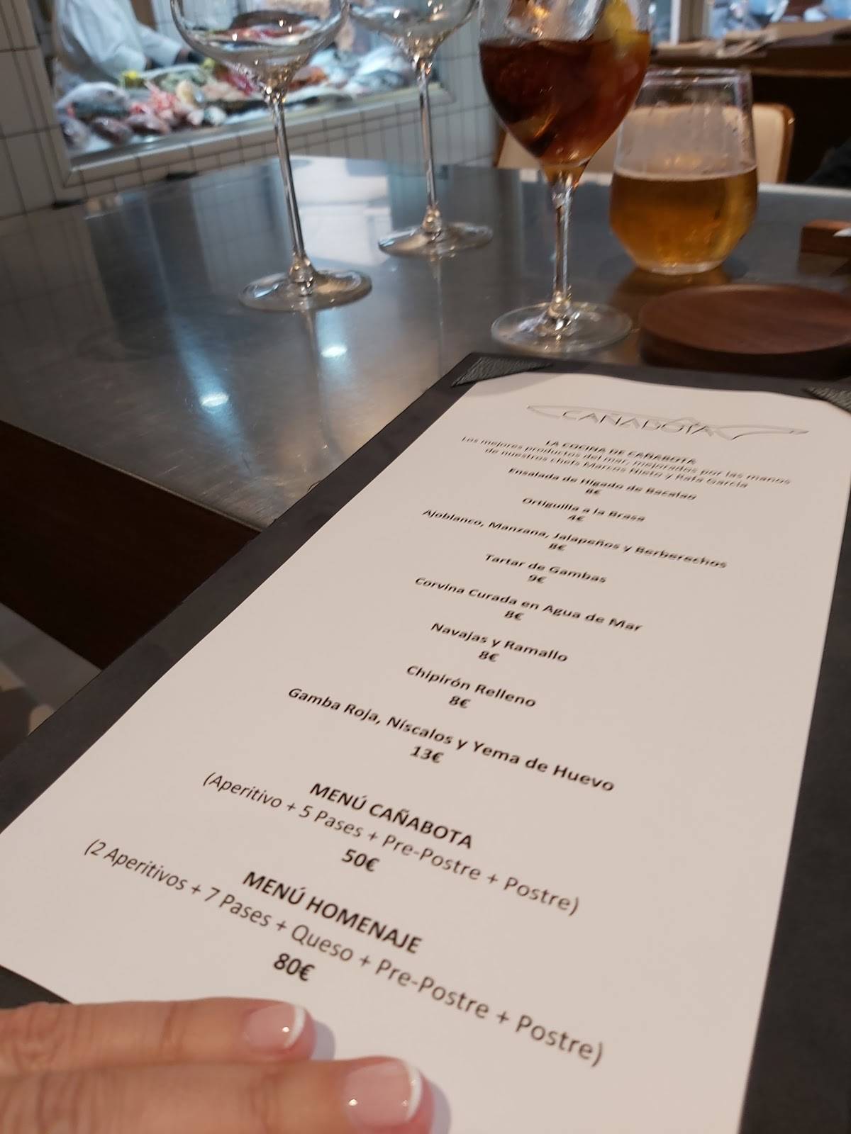 Menu at Cañabota pub & bar, Seville, C. Orfila