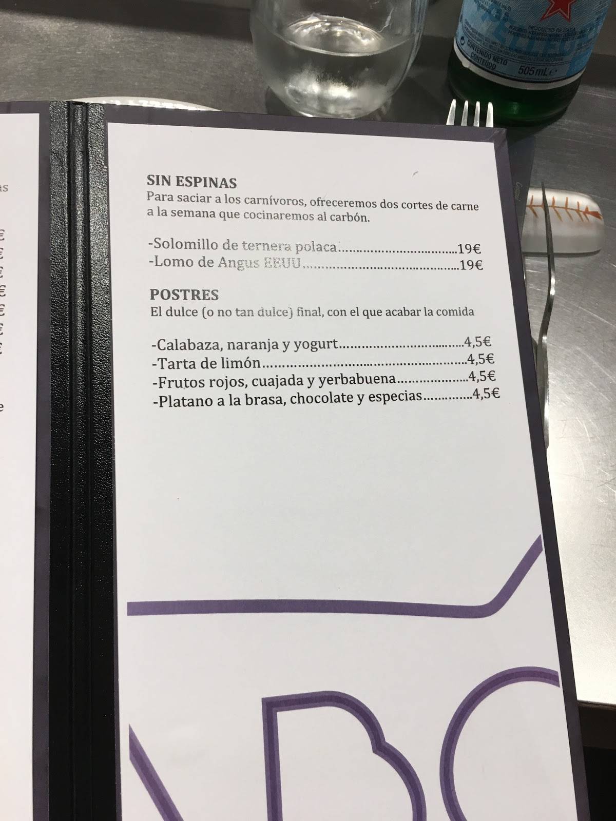 Menu at Cañabota pub & bar, Seville, C. Orfila