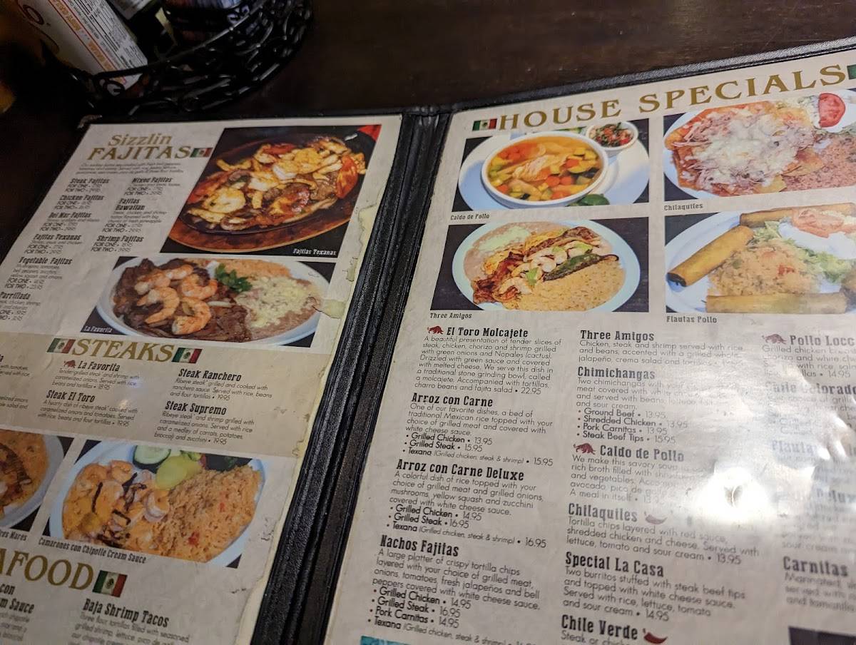 Menu at El Toro Mexican Bar & Grill, Springboro