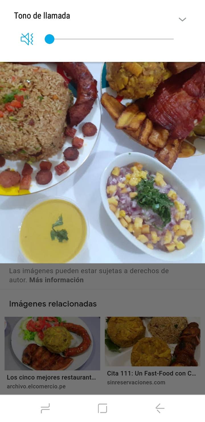 Carta de El charapa restobar, Peru