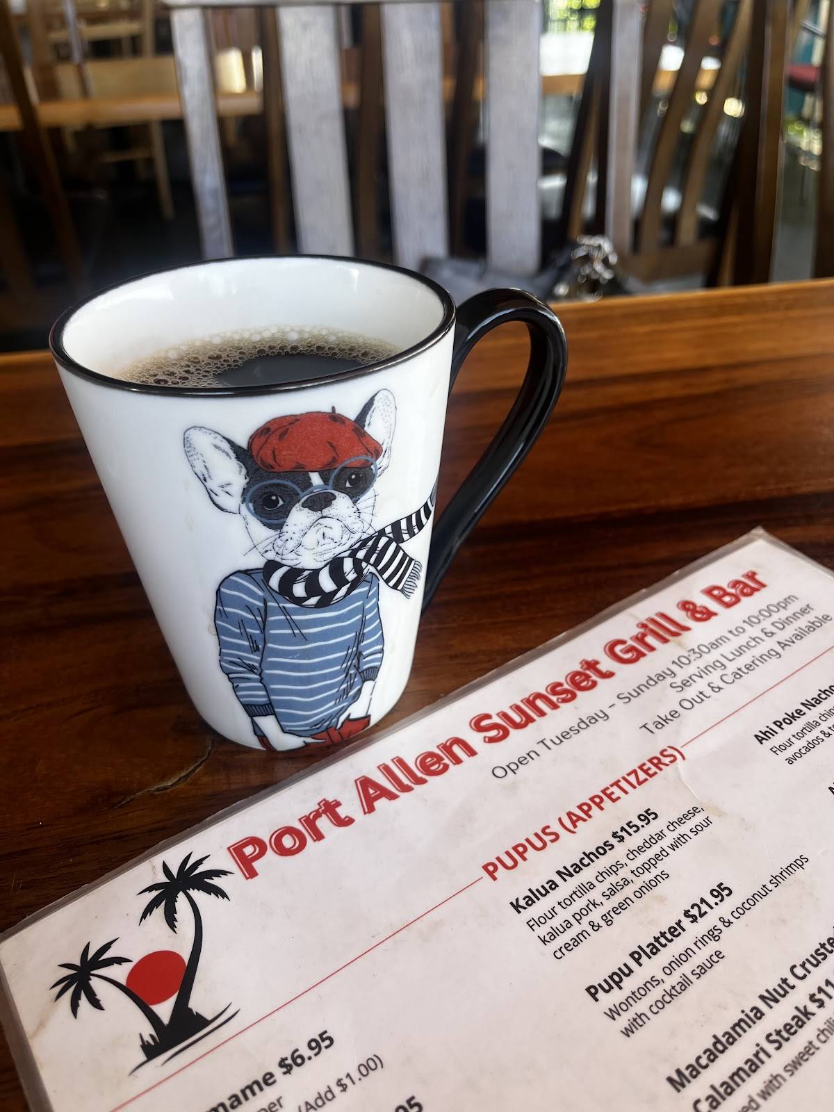 Menu at Port Allen Sunset Grill & Bar, Eleele