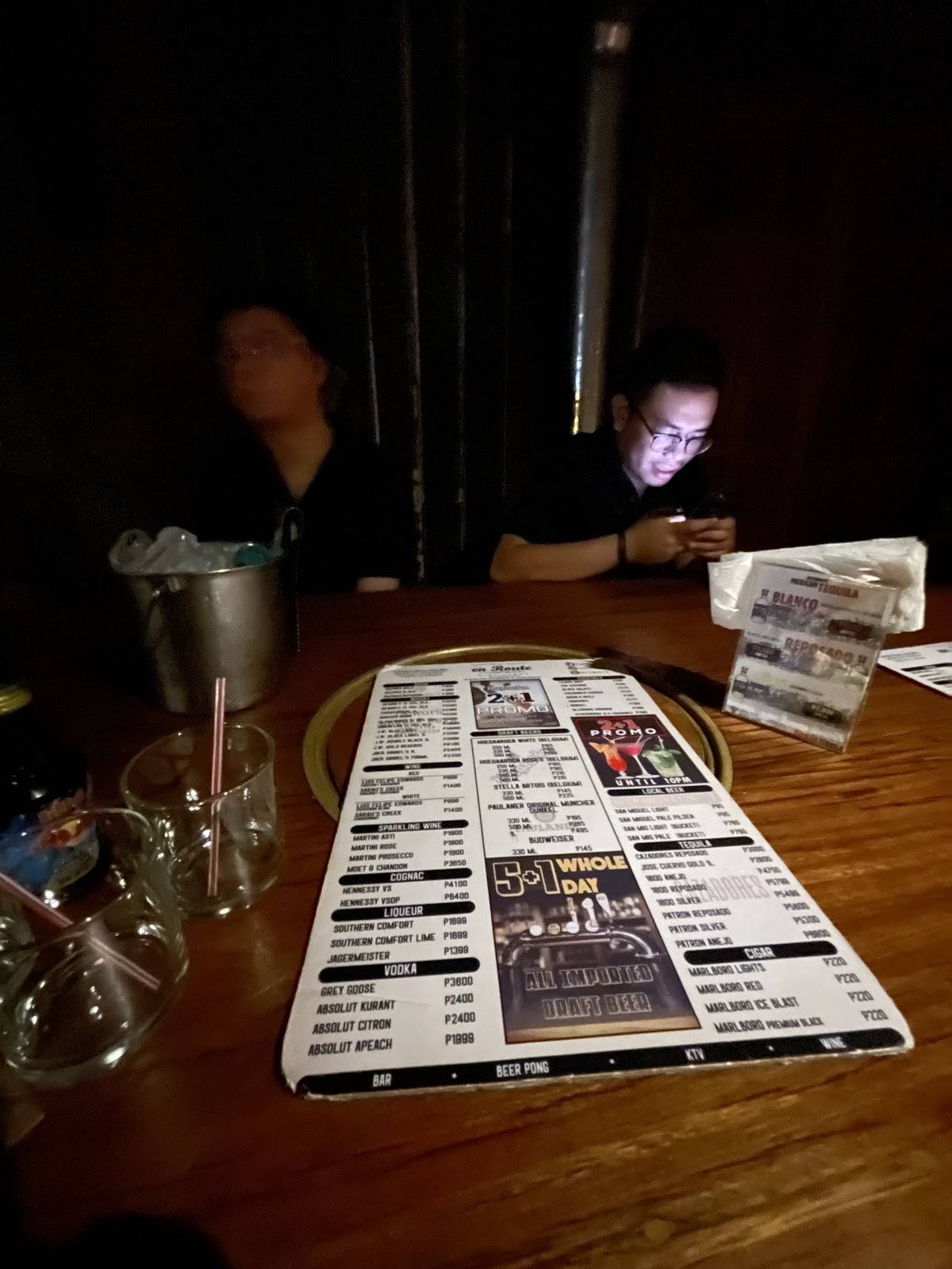 Menu at En Route Distillery pub & bar, Quezon City