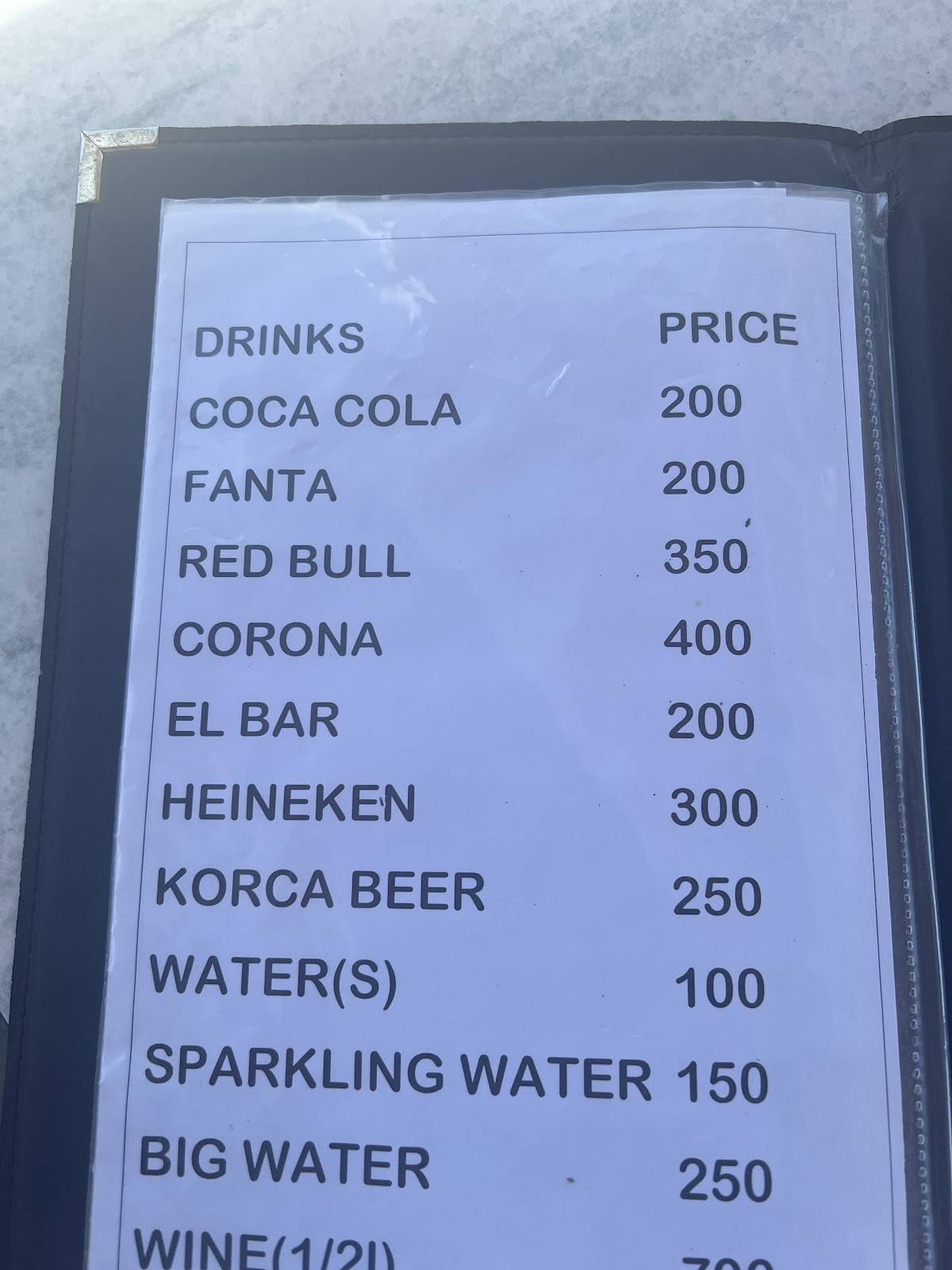 Menu at Eni - Bar Kafe-Restaurant, Ksamil