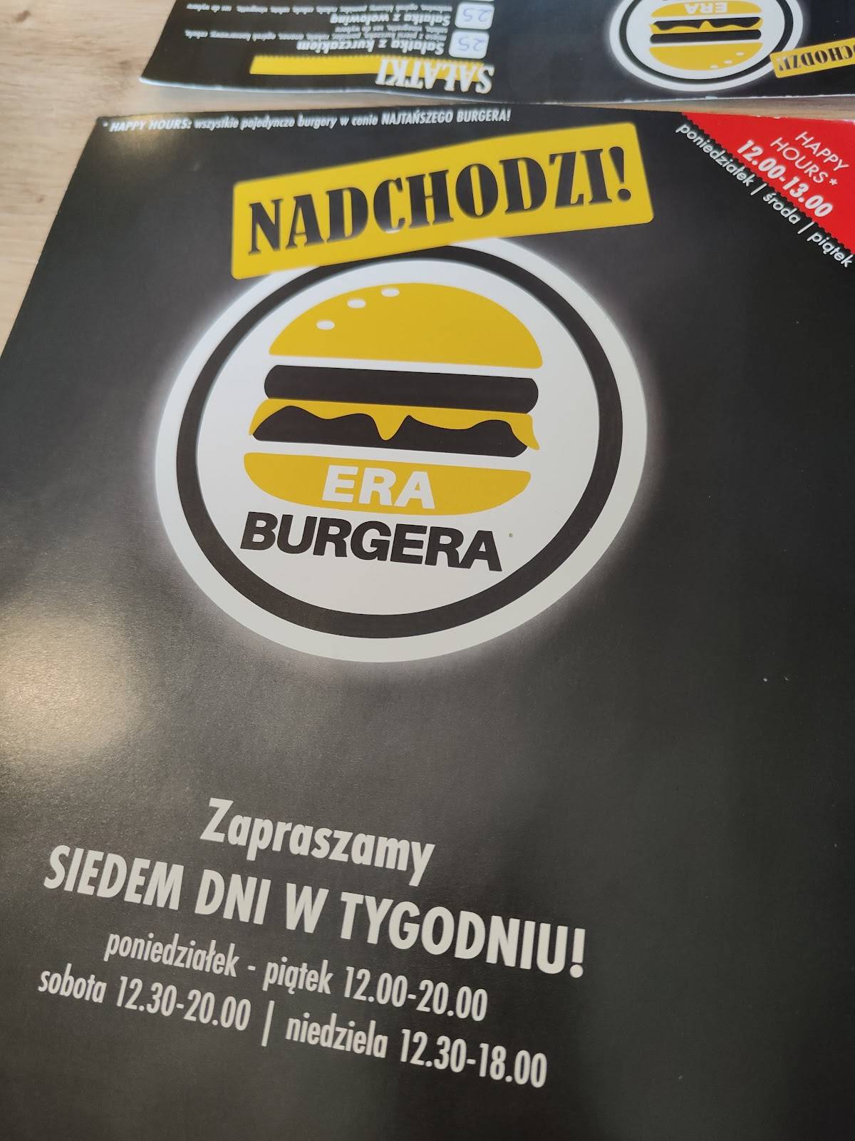 Menu at Era-Burgera restaurant, Grudziadz