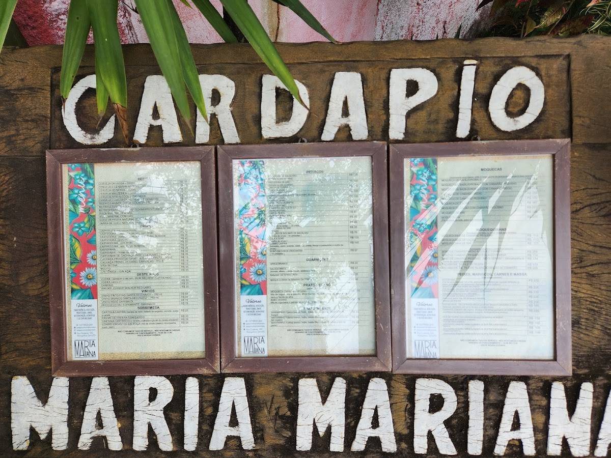 Menu em Espaço Maria Mariana restaurante, Serra
