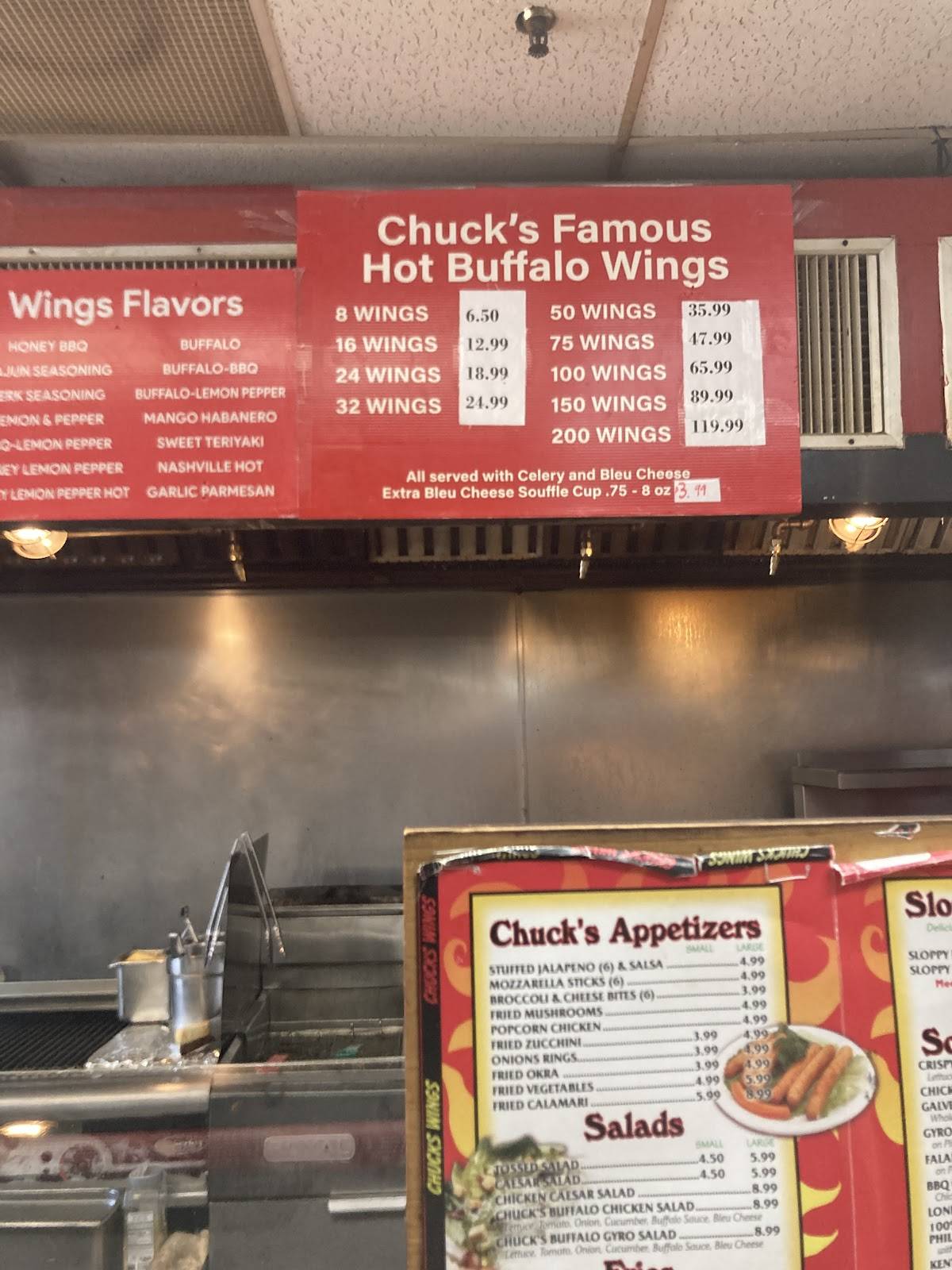 Menu at Chuck's Wings - Ewing restaurant, Ewing Township, N Olden Ave