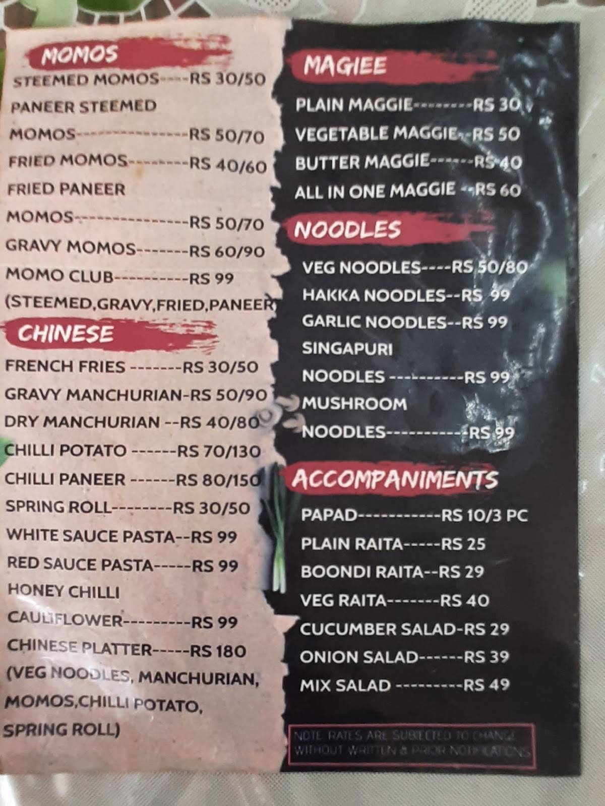 Menu at FOOD STORY, Baddi