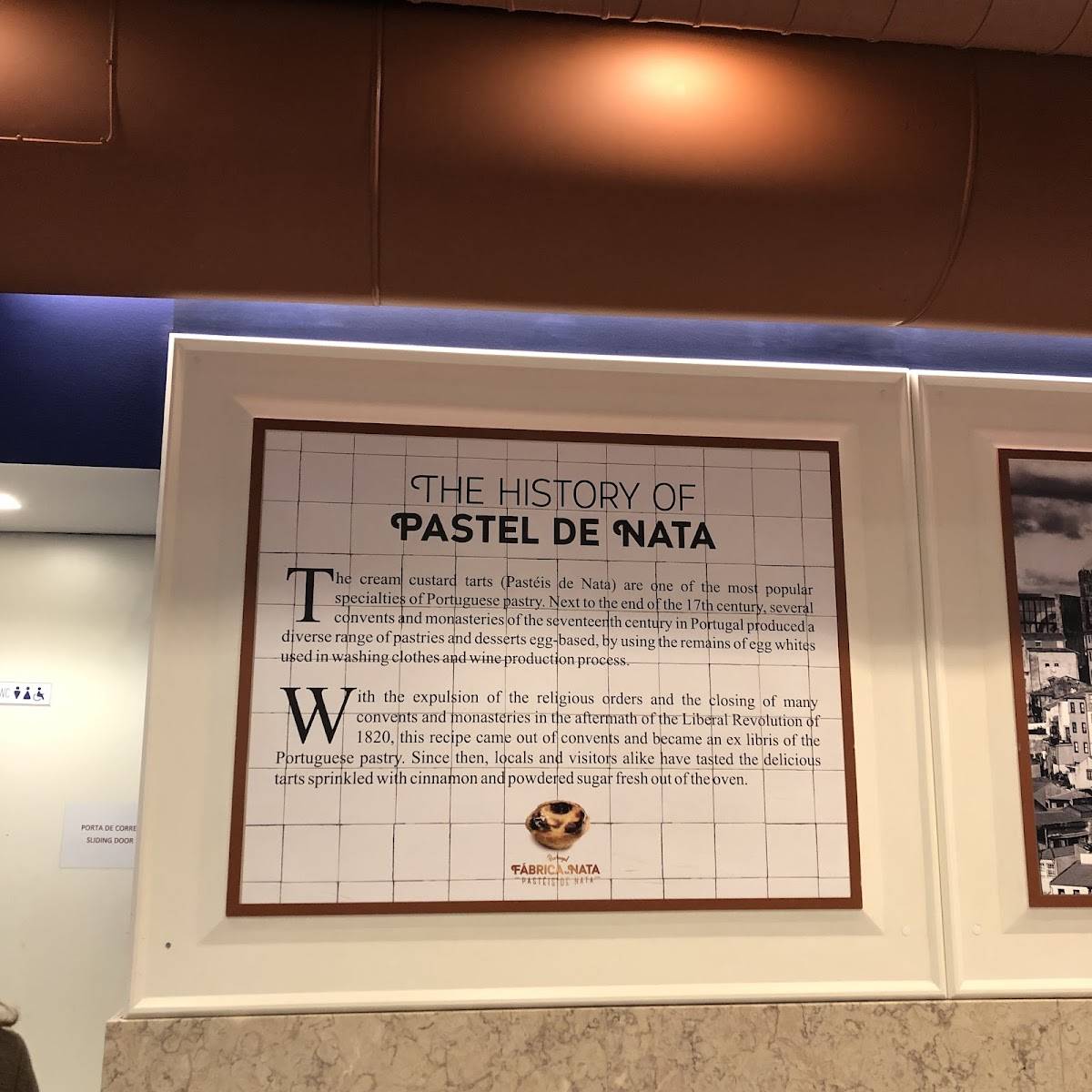 Carta del café Fabrica da Nata, Oporto, São Bento 305