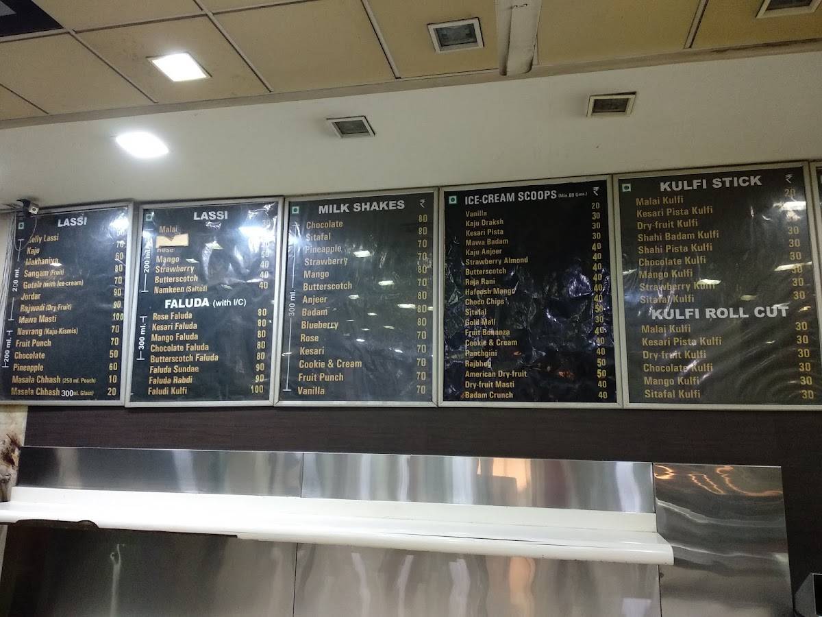 Menu at Farki (Delhi Darwaja), Ahmedabad, Outside Delhi Gate
