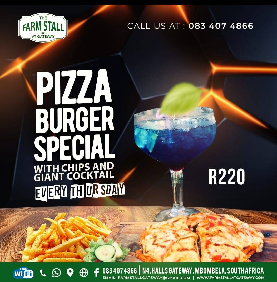 Menu at Farmstall at GateWay restaurant, Nelspruit