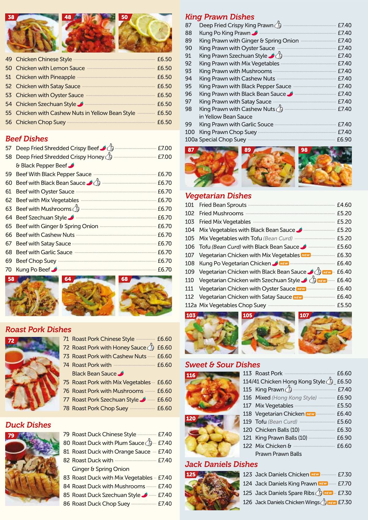 Menu at Asia Secret Recipes restaurant, March