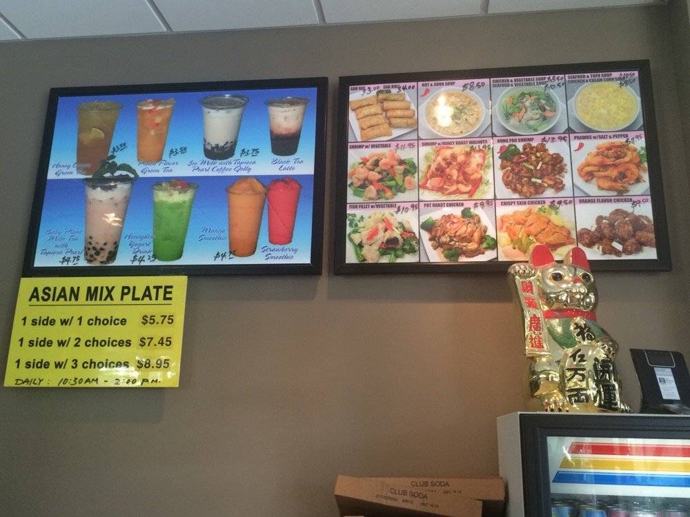 Menu at Asian Mix fast food, Honolulu, 1234 S Beretania St.