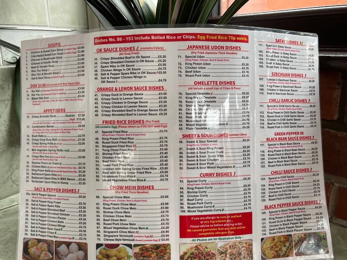 Menu at Golden Apple fast food, Manchester, 398 Moston Ln