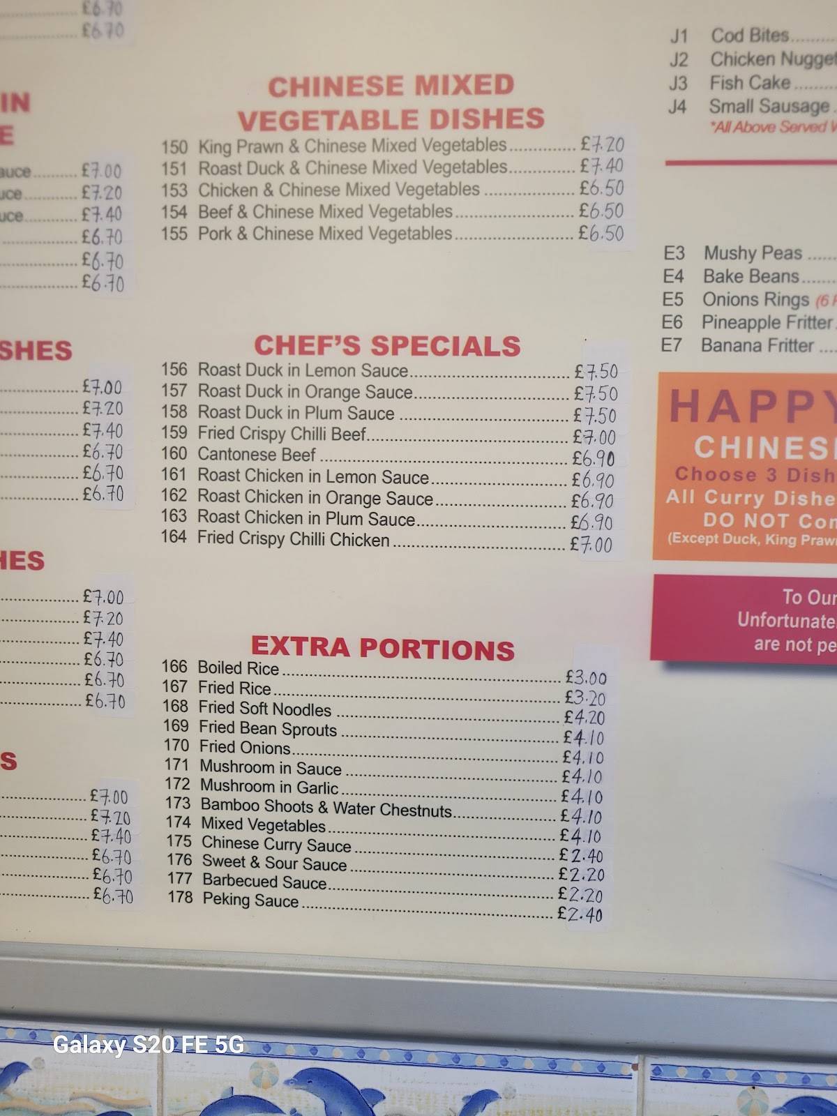 Menu at Magic Wok fast food, Cinderford