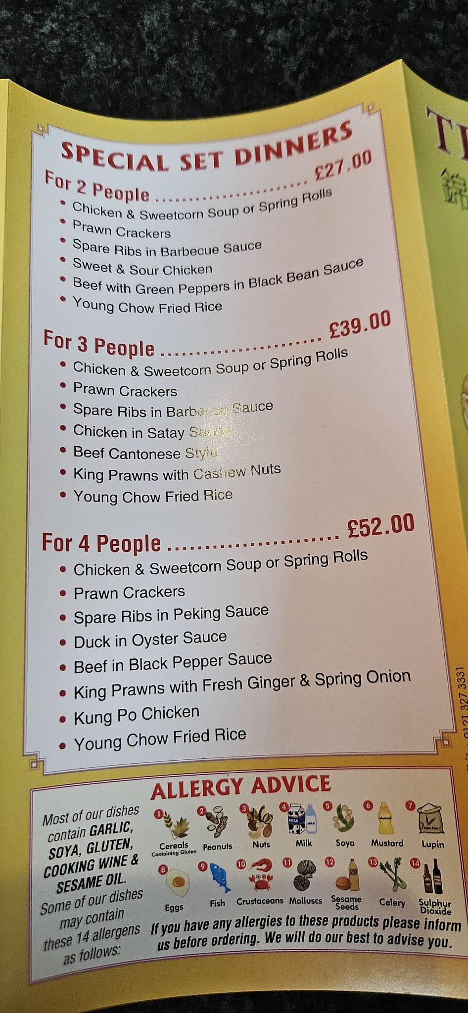 Menu at Treasure City Whitefield fast food, Manchester