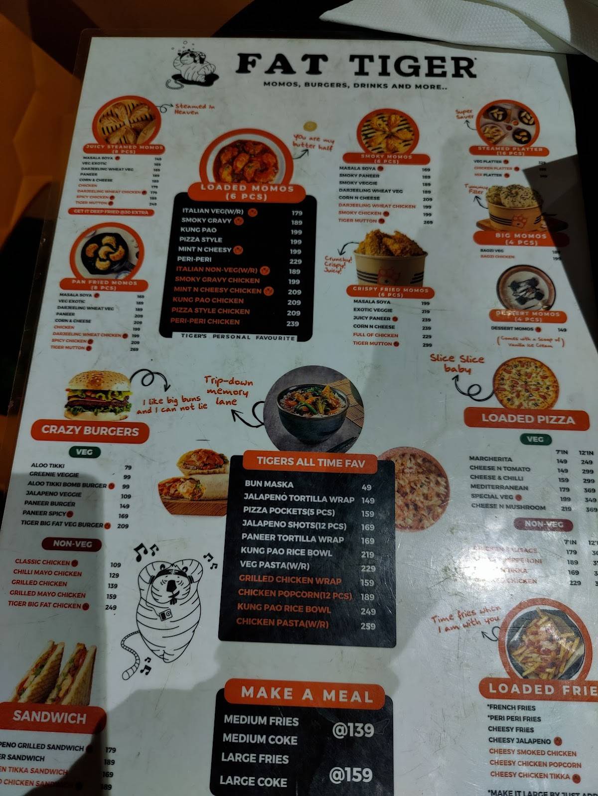 Menu at Fat Tiger - HSR Layout, Bengaluru