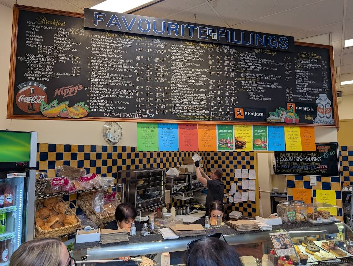 Menu at Favourite Fillings Lunch Bar, Adelaide