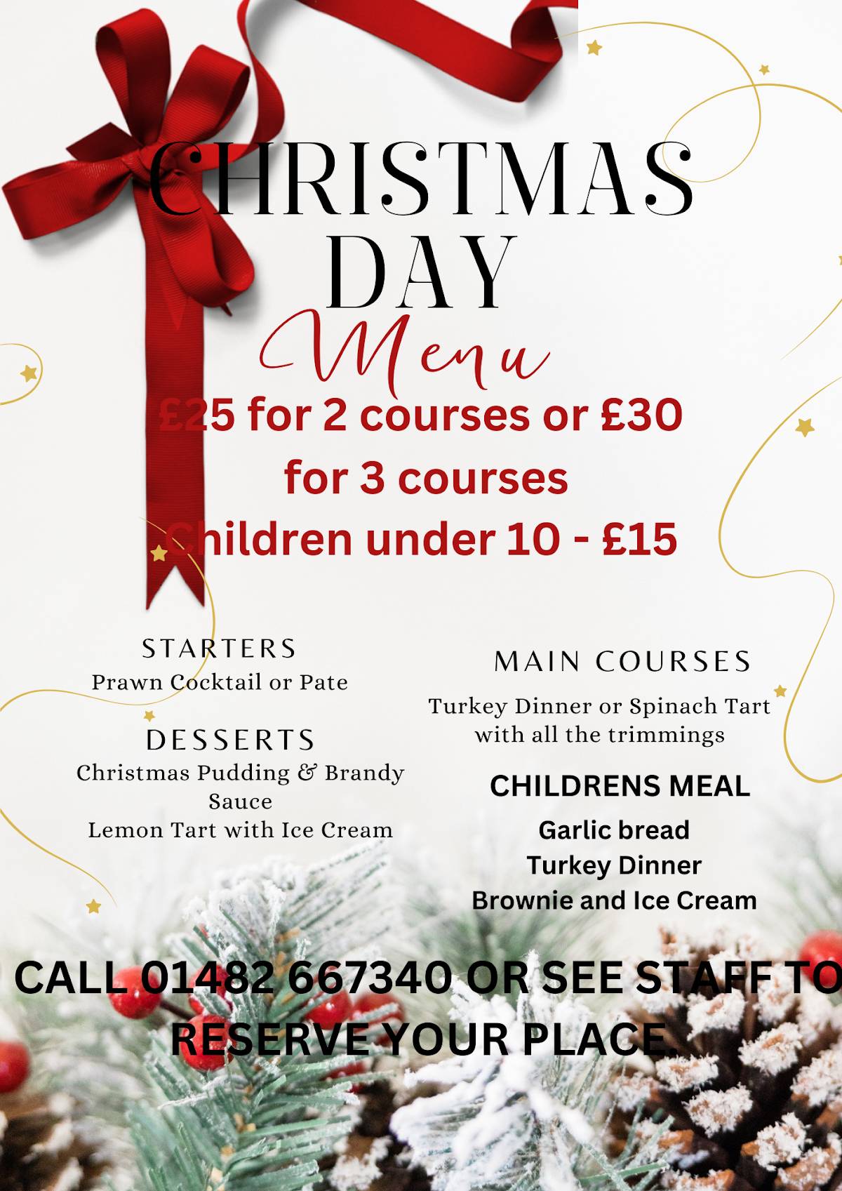 Menu at Ferry Inn pub & bar, Brough