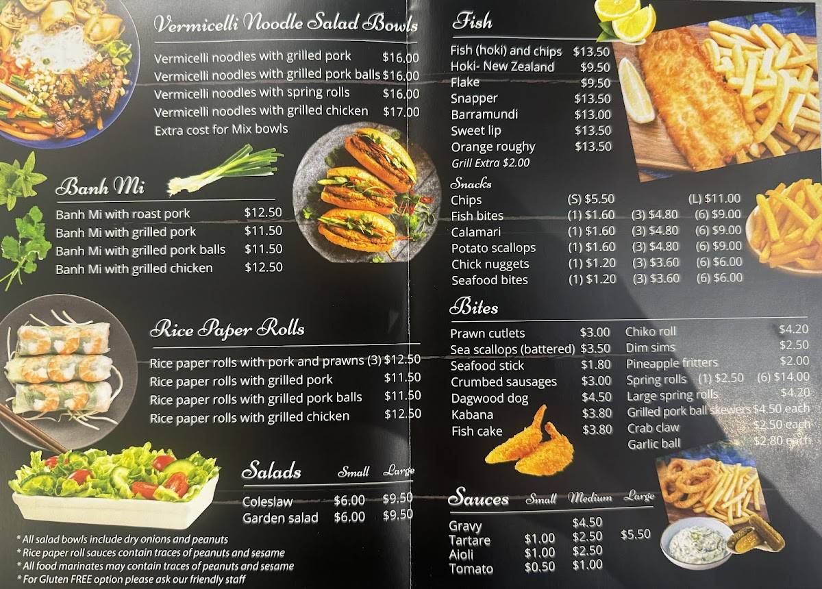 Menu at Fish n Bites fast food, Labrador