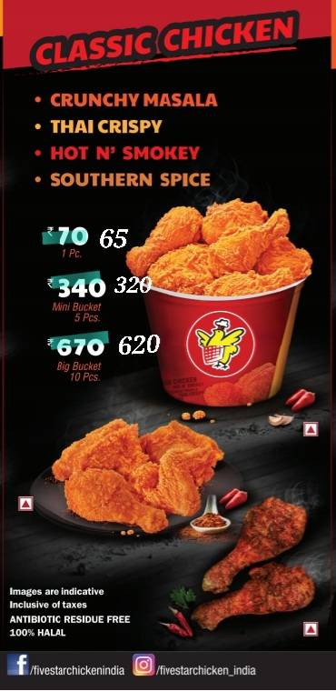 Menu at Five star chicken kengeri, Bengaluru, 386/597