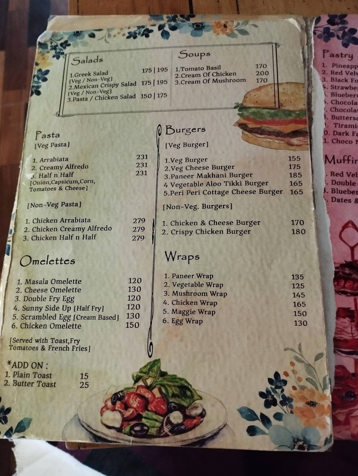Menu at Flavours Cafe & Bakery, Varanasi, Swastik Plaza