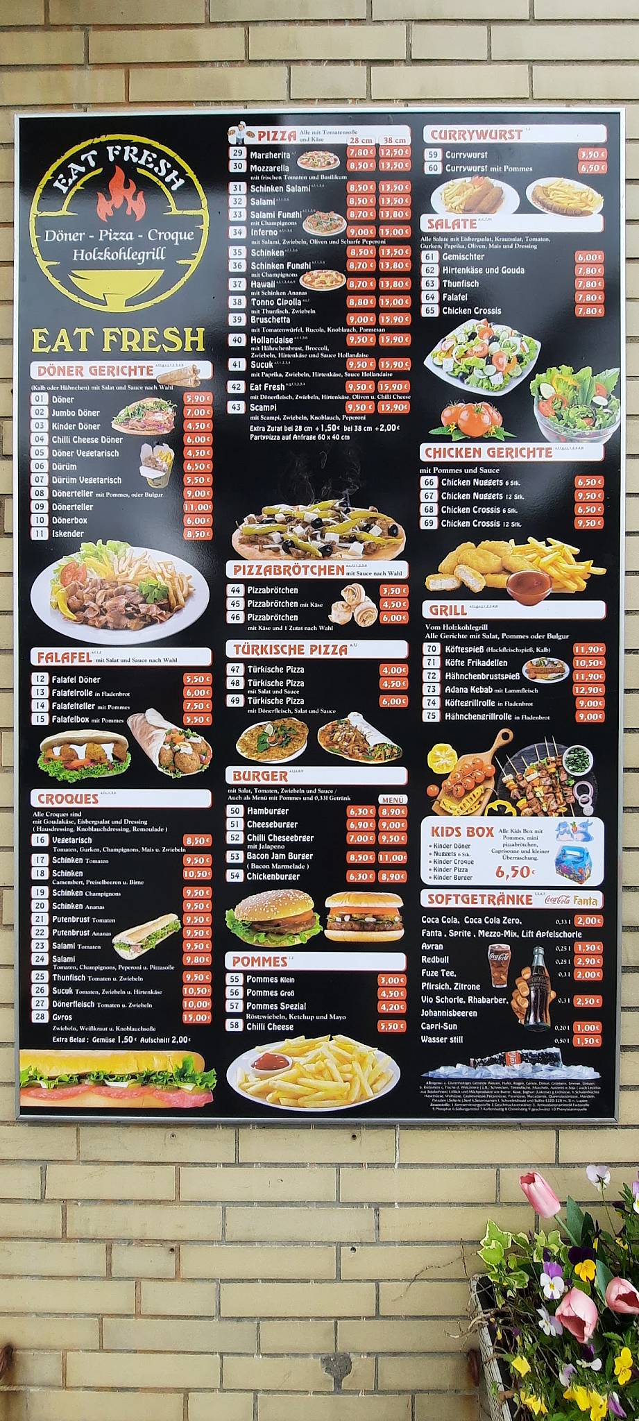 Speisekarte von Eat Fresh pub & Bar, Flintbek