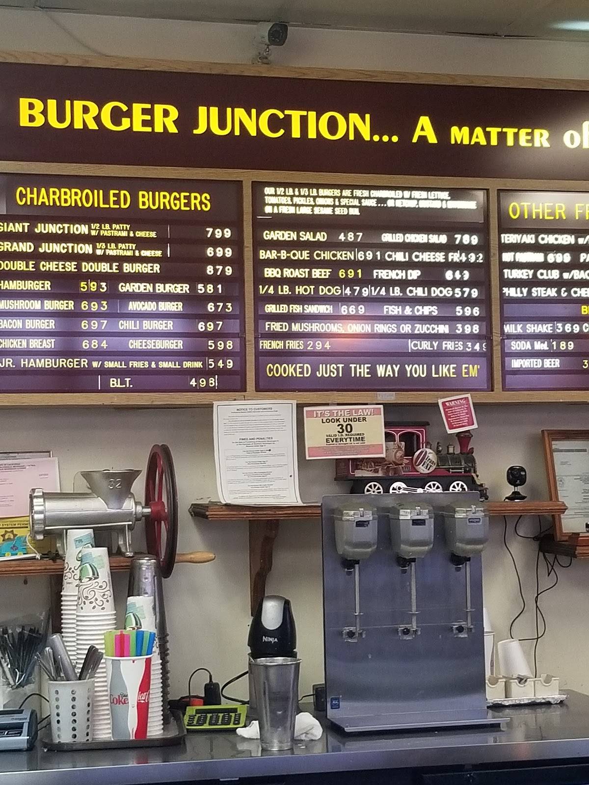 Menu at Burger Junction restaurant, Sacramento