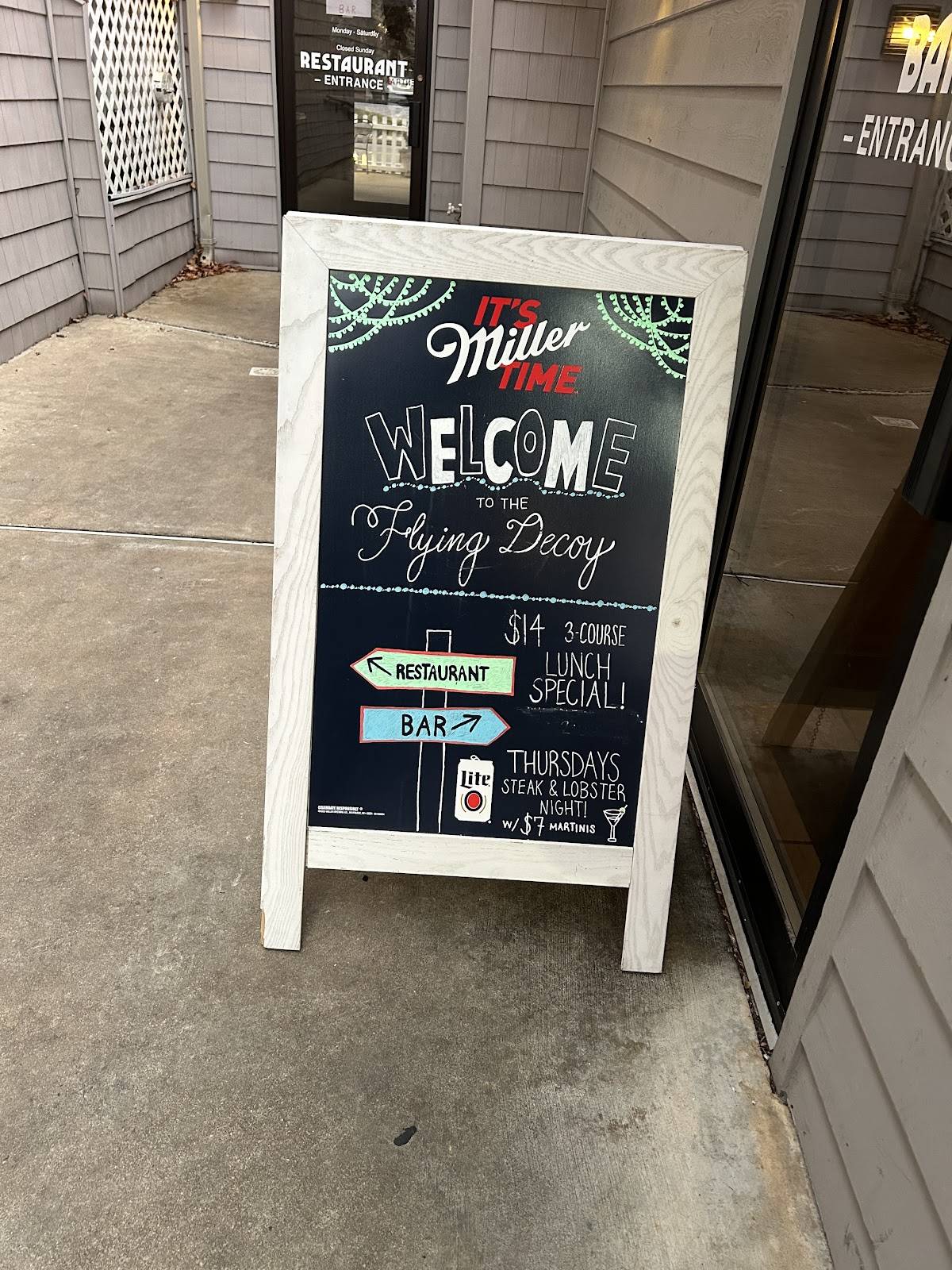 Menu at Flying Decoy Bar and Grill, Rock Hall
