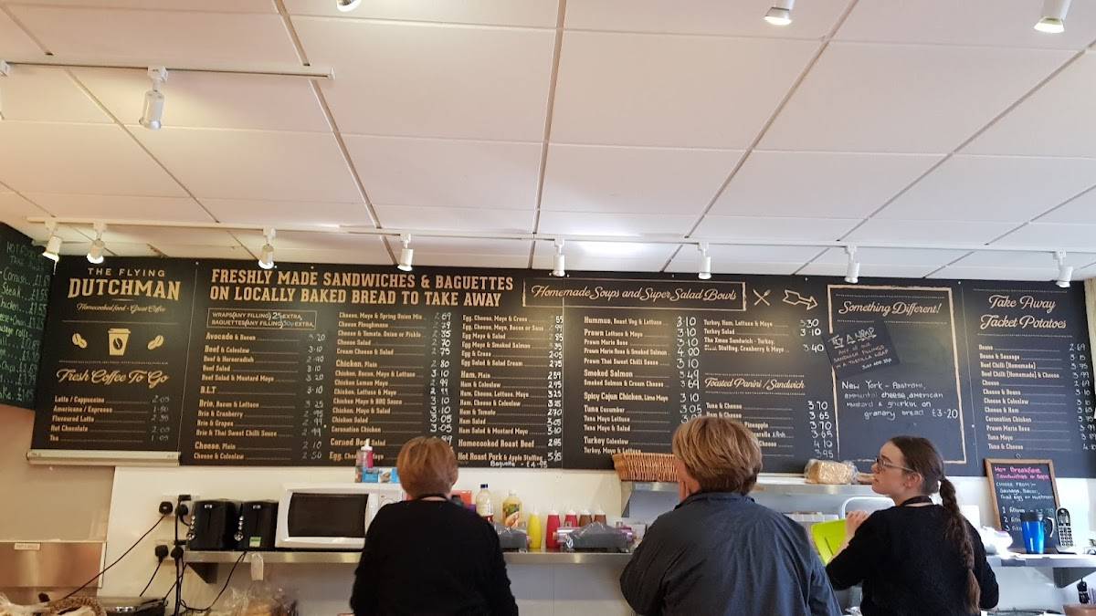 Menu at Flying Dutchman cafe, Leominster