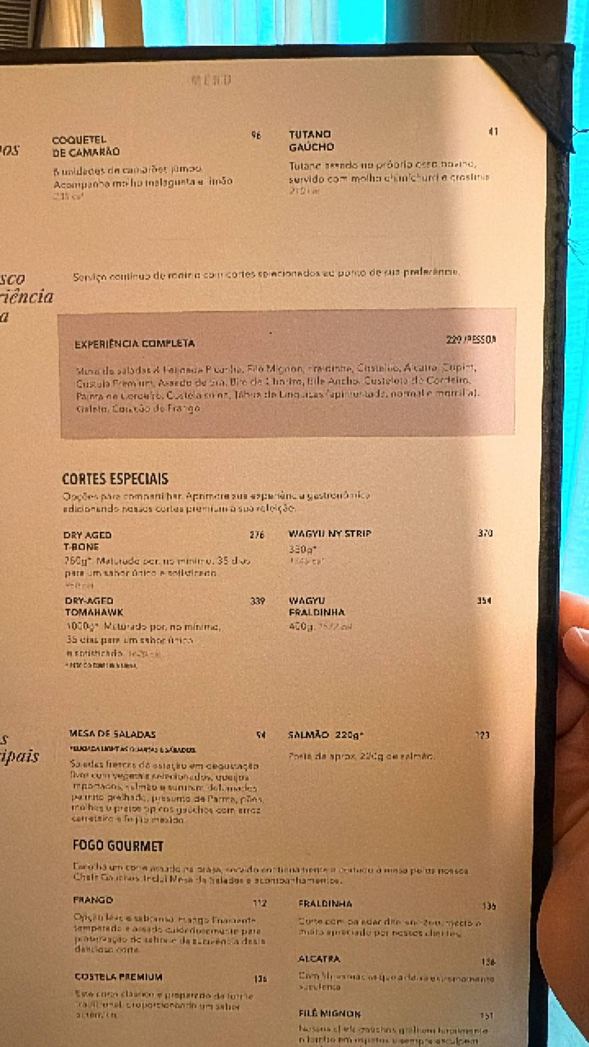 Menu em Fogo de Chão Morumbi restaurante, São Paulo