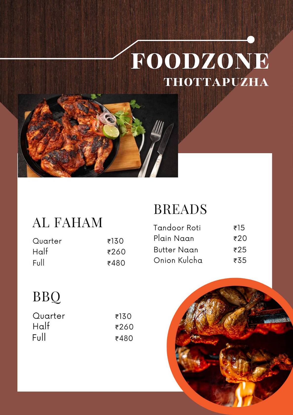 Menu at Food Zone Restaurant, Thiruvalla