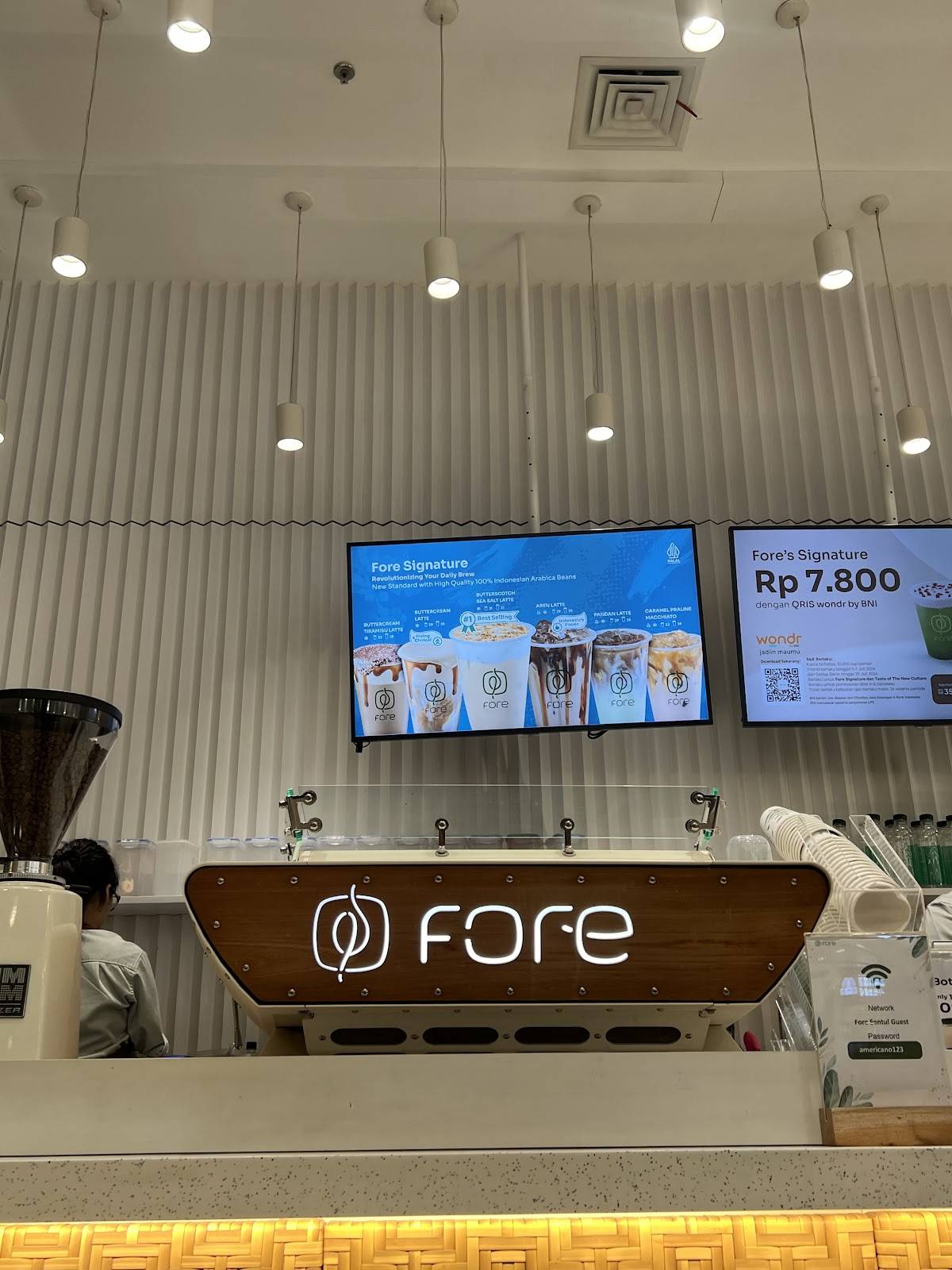 Carta del café Fore Coffee - AEON Mall Sentul, Sumur Batu