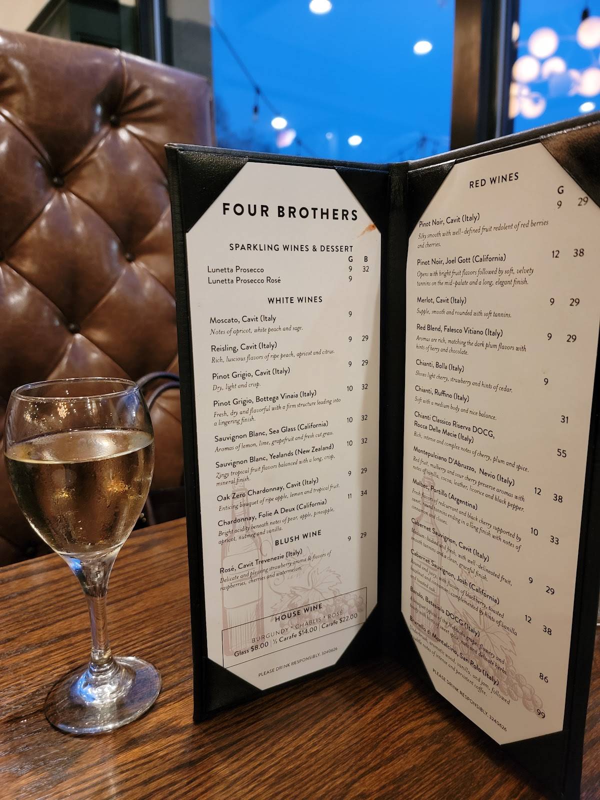 Menu at Four Brothers Pizza Restaurant, Mahopac