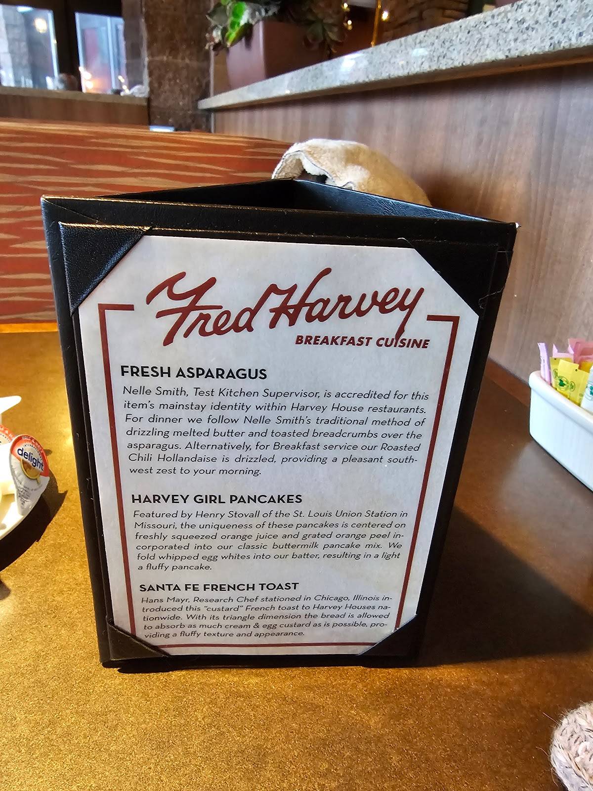 Menu at Fred Harvey Restaurant, Williams