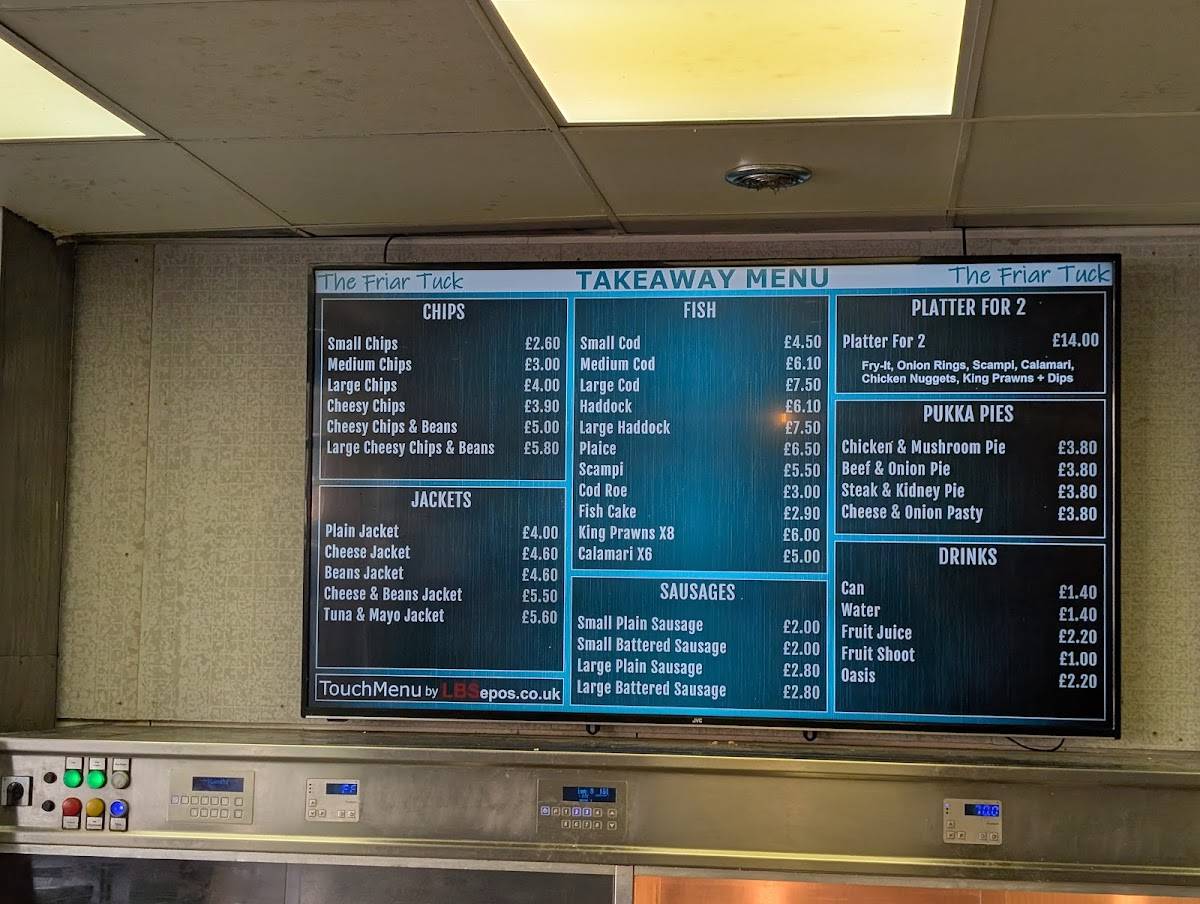 Menu at Friar Tuck Fish Bar, Cirencester