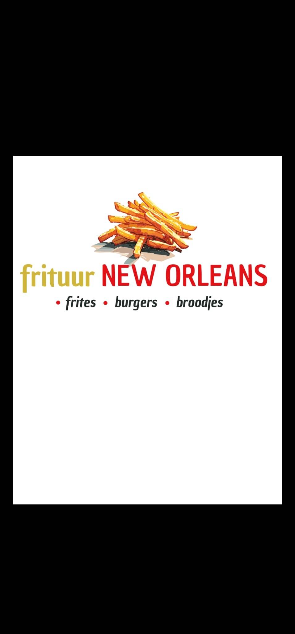 Menu at Frituur New Orleans, Maastricht