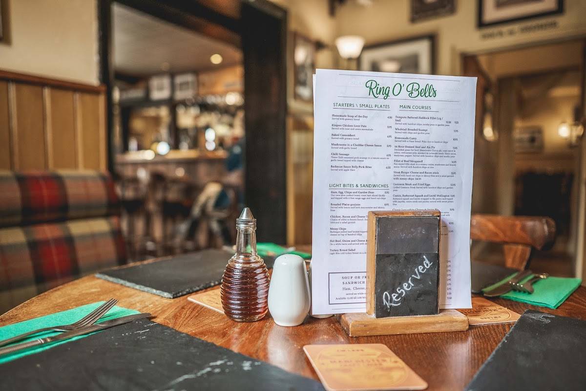 Menu at The Ring O' Bells pub & bar, Frodsham, 2 Bellemonte Rd