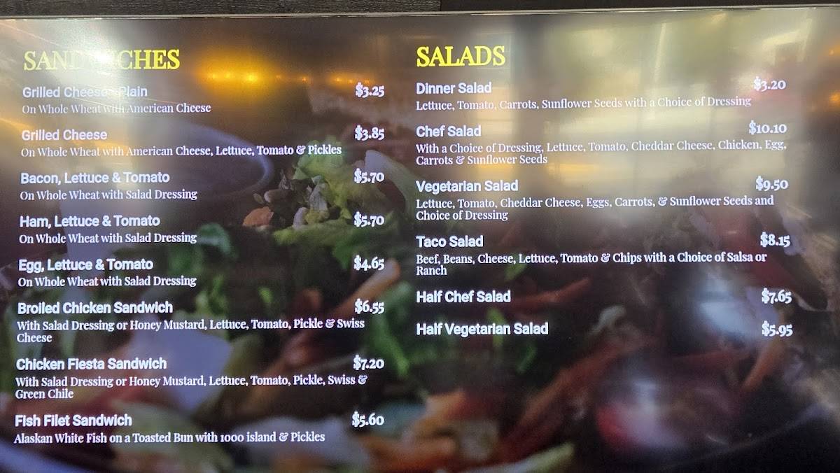 Menu at Frontier restaurant, Albuquerque, Central Ave SE