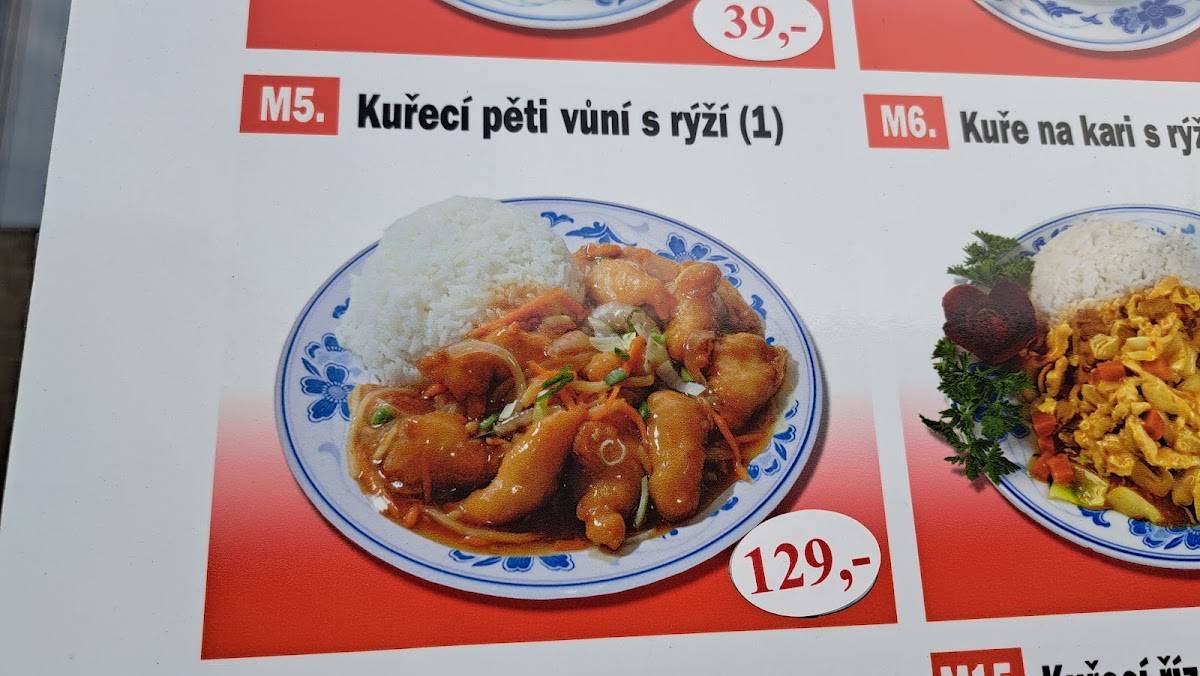 Menu at Fu Gui Lou Chinese Restaurant, Prague