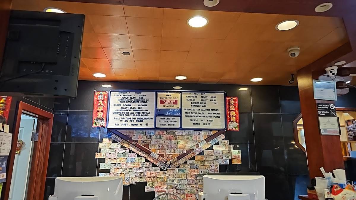 Menu at Fujian Grand China Buffet restaurant, Austin, N Interstate Hwy 35