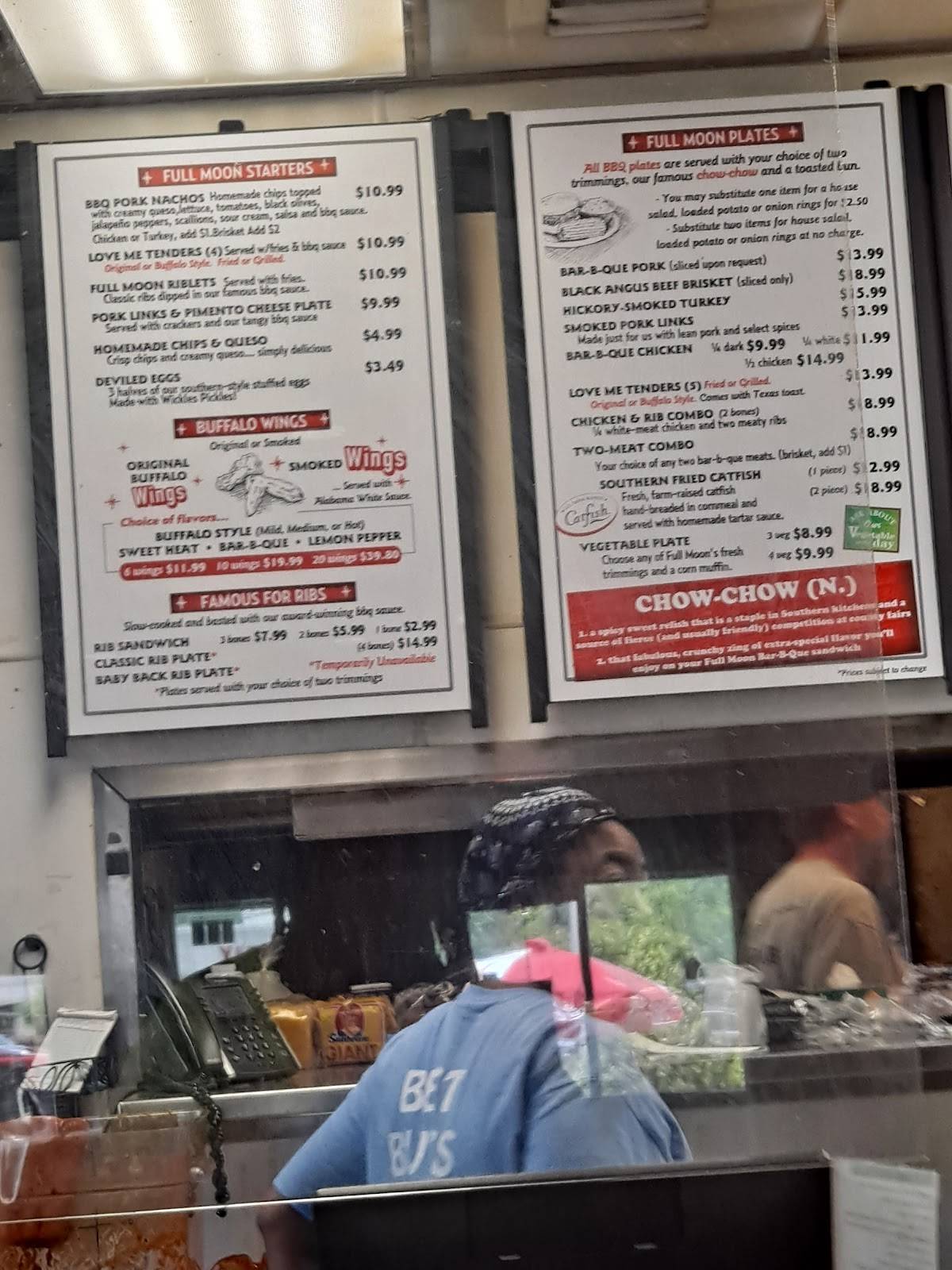 Menu at Full Moon Bar-B-Que, Alabaster, 470 Colonial Promenade Pkwy